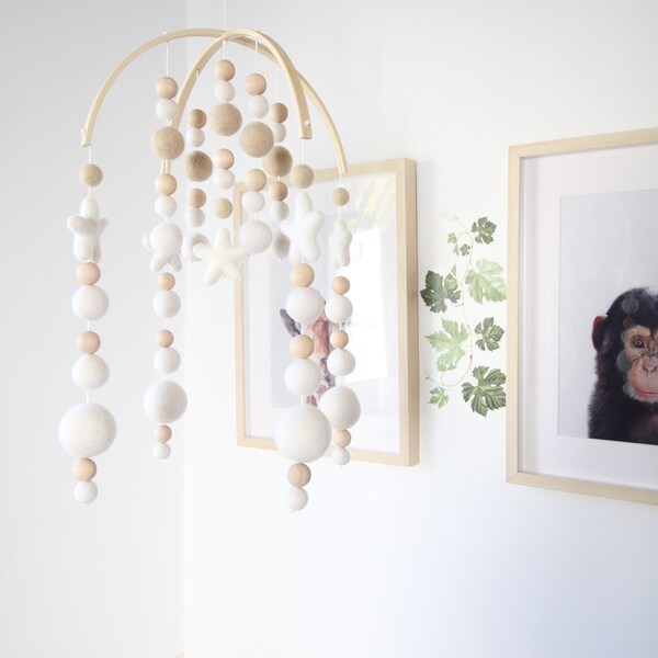 Leaf Mobile, Boho Baby Mobile, Boho Mobile, Boho Nursery Decor, Boho ...