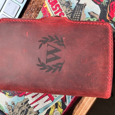 Personalized Leather Slim Phone Pouch Shoulder Bag With Card Holder ...