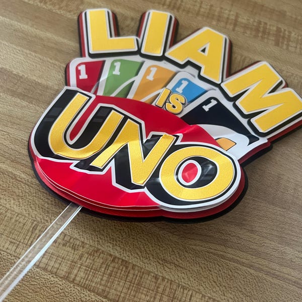 1st Birthday Uno Cake Topper | Uno Birthday Theme | First Birthday Cake ...