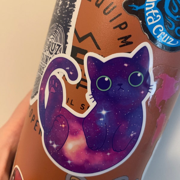 Galaxy Cat Space Cat Vinyl Sticker / Waterproof / UV Resistant / Decal ...