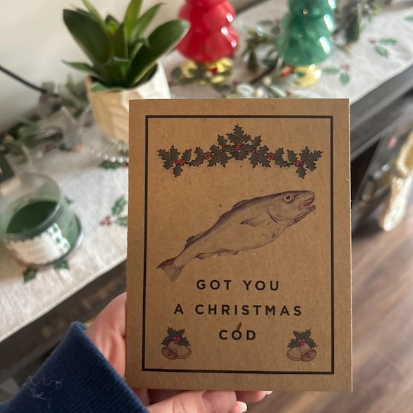 Got You A Christmas Cod - Funny Pun Christmas Card - Punny Holiday ...