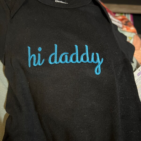 Embroidered Hi Daddy ONESIES® Brand, Hello Daddy ONESIES® Brand Husband ...
