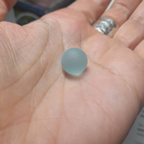 10 Tumbled Mix Colors Sea Glass Marble Acorn Cap Ornaments W/ Bronze ...