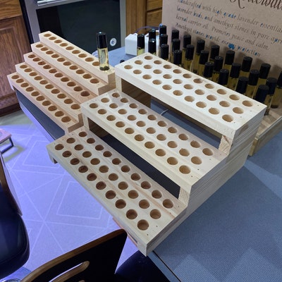 Wooden Display Rack Product Bottles of 13/16 Outer Diameter 3 Row ...