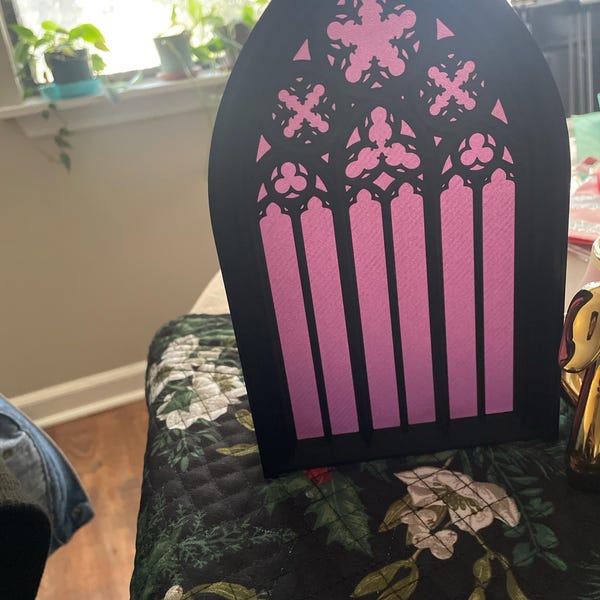 Gothic Cathedral Window Book Nook With Lights - 1 Large - Etsy