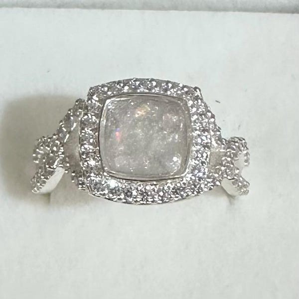 925 Sterling Solid Silver, Infinity Blank Channel Ring Setting, Good ...