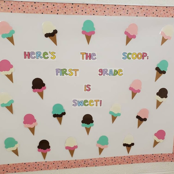 Ice Cream Cone Die Cuts-72 Piece Set,- Bulletin Boards, School, Crafts ...