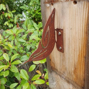 Rusty Metal Crow Fence Post Topper / Raven / Bird Art / Garden | Etsy