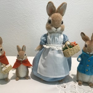 Peter Rabbit. Hare, Easter. Rabbit Made of Wool Felted Animal Sculpture ...