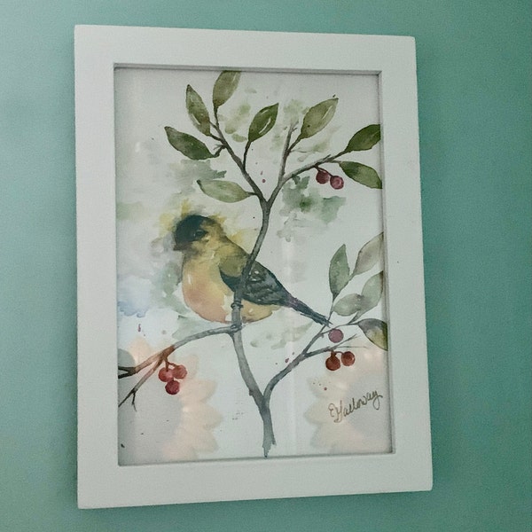 Bluebird Watercolor Painting, Bird Watercolor Print, Wall Art, Nature ...