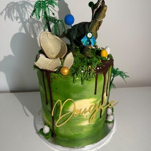 T-rex Juvenile Dinosaur Party Animal Cake Topper Keepsake - Etsy UK