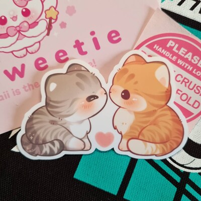 Skull Kitty Sticker Halloween Sticker Creepy Cute Sticker - Etsy