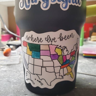 Where Weve Been Map Vinyl Sticker United States USA Waterproof Decal ...