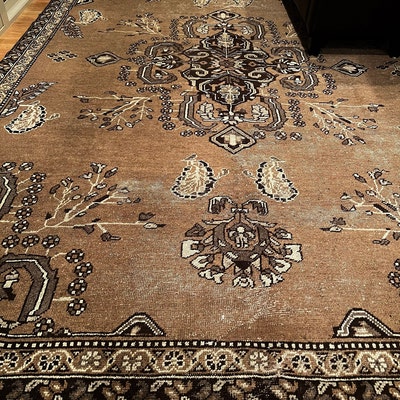 7x9 Home Decor Rug, Geometric Vintage Area Rug, Farmhouse Bedroom Rug ...