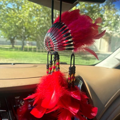 BLUE MOUNTAIN Mini Head Dress Hand Made in the USA of Cherokee Heritage ...