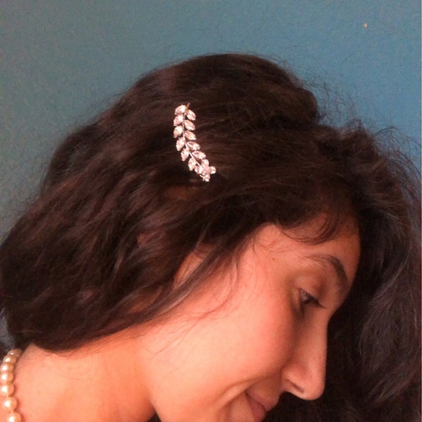 Crystal Hair Clip Side Clip, Rhinestone Hair Clip, Bridal Hair Clip ...