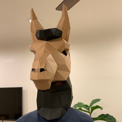 Lama Mask, Alpaca Mask Digital Template, Halloween Paper Mask, Digital ...