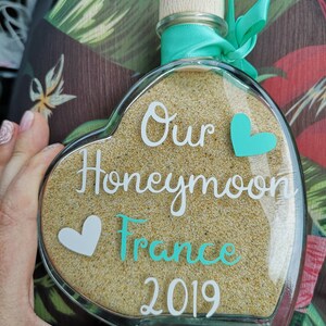 Personalised Honeymoon Destination Sand Keepsake Bottle Jar - Etsy
