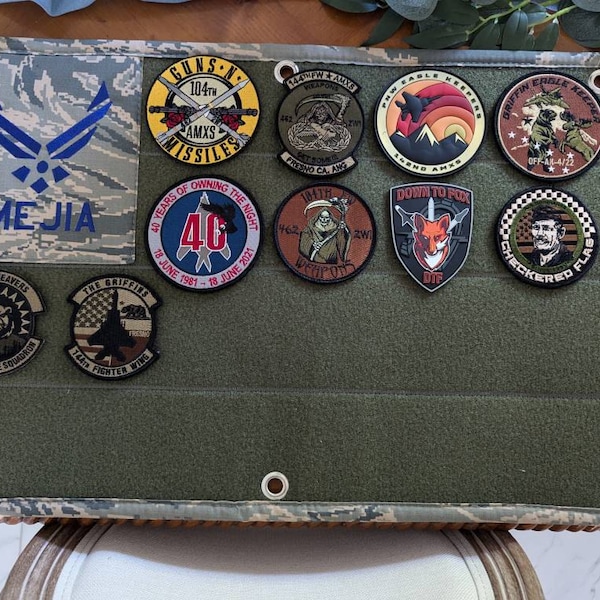 Embroidered Patch Display Board - Handmade & Customized - Military ...