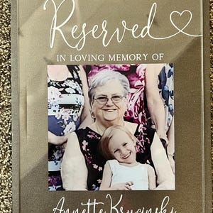 Reserved Memorial Sign, Personalized Memorial Plaque, in Loving Memory ...