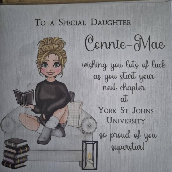 Personalised off to University Card | Good Luck at University Card ...