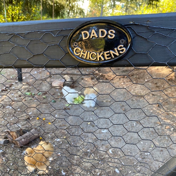 Dad's Chickens. Gate Sign, Funny Sign, Poultry, Incubators - Etsy