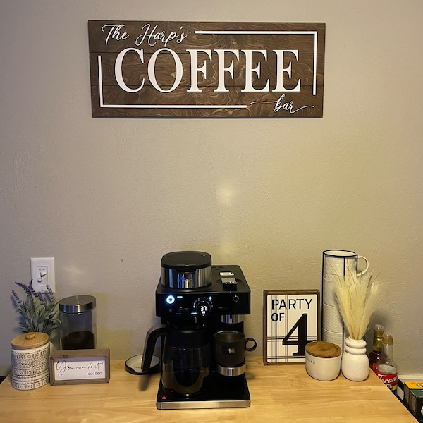 Pallet Sign - Coffee Bar Sign - Custom Wood Sign - 3D Sign ...