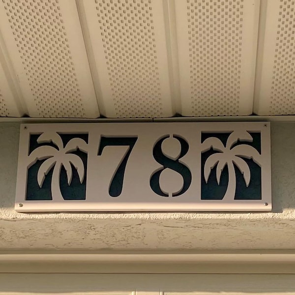Coastal Address Numbers Plaque | Vertical or Horizontal | Beach House ...