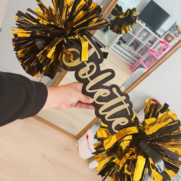 Custom Cheer Stick -game Day Signs - Pom Pom Sign - Custom Cheer Stick ...