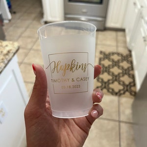 Personalized Soft Plastic Cups 16 Oz Monogrammed Custom - Etsy