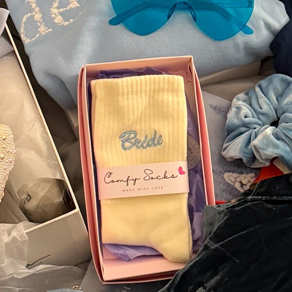 Princess Bride Socks, Custom Embroidered Lilac Flower Wedding Socks ...