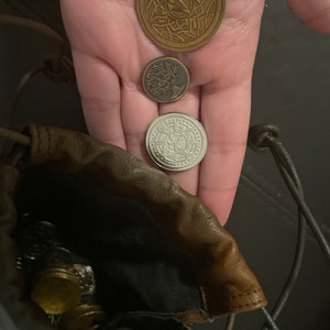 Metal Coins With Pouch Choice Between Two Sets RPG Tabletop Gaming LARP ...