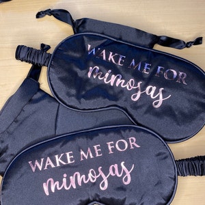 Personalized Sleep Eye Mask With Gift Bag, Monogrammed Satin Super Soft ...