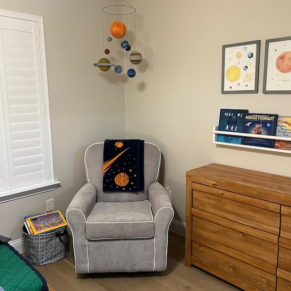 Hanging 3D Solar System With Pluto, Handcrafted Space Decor, Science ...