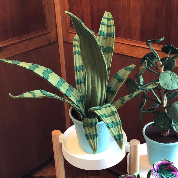 Faux Sanservieria 'snake Plant' - Botanical, Handmade, Inspired, Felt ...