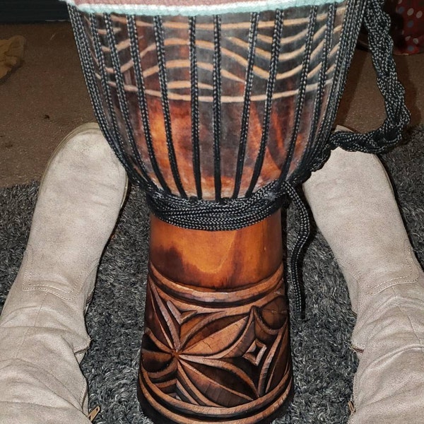Handmade 20" Tall Deep Carved Djembe Bongo Drum M3 + FREE Head Cover - Etsy