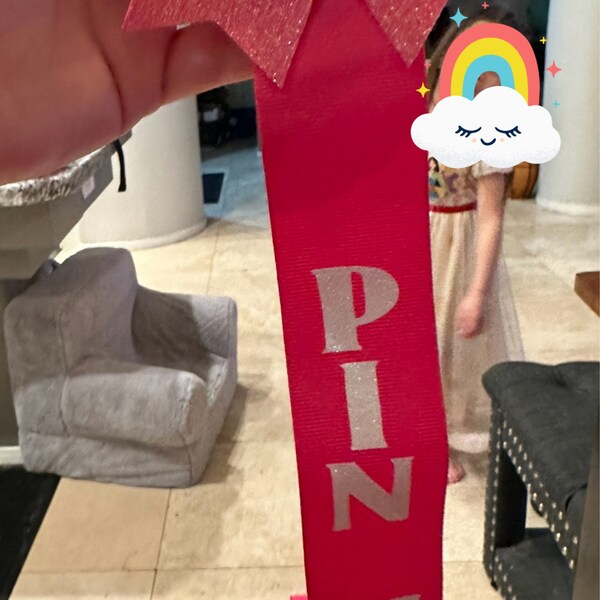 Pin Me Ribbon Pin Me Cheer Pin Me Bag Tag Etsy