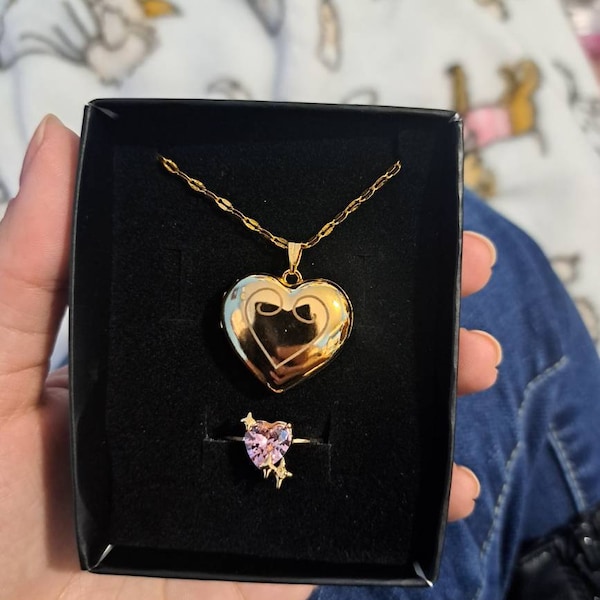 Nutcracker Clara Heart Locket Necklace, Gold Plated Steel - Etsy