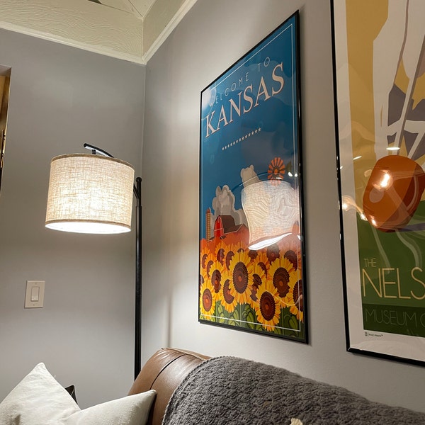 Retro Style Travel Poster, Kansas Vintage Rustic Poster Print, Home ...