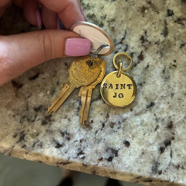 Thick Double Sided Brass Key Tag Labels - Any Custom Text - Super ...