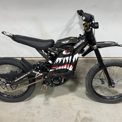 Surron Light Bee X Graphics Kit FOX RACE LINE Black Blue Decals ...