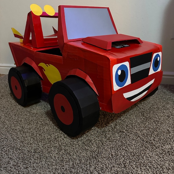 Blaze Costume for Kids Digital Templates for Cardboard Build - Etsy