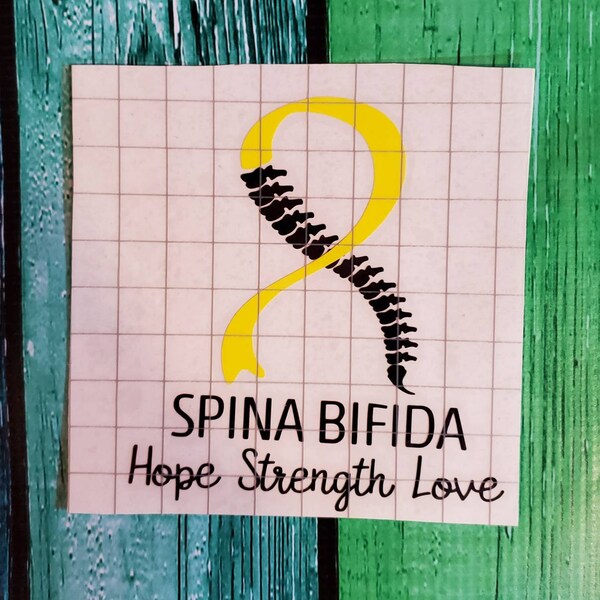 Spina Bifida SVG, Yellow Ribbon, Spinal Cord, Spine, October, Spina ...