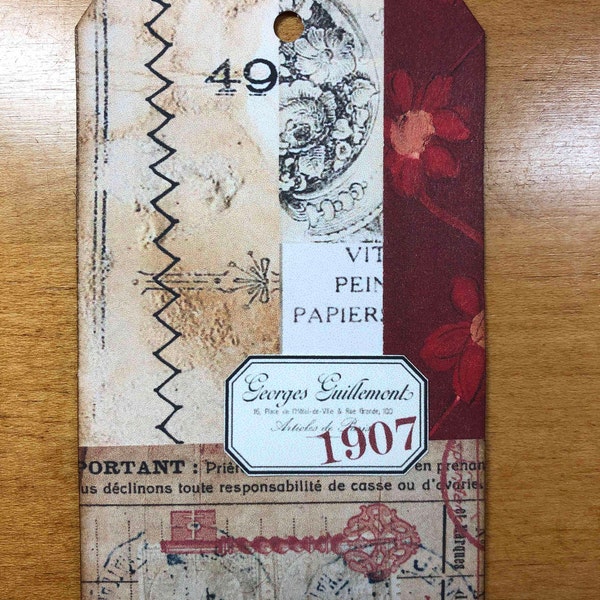 Vintage Postal Tags, Digital Printable, Grungy Mail Tags, Instant ...