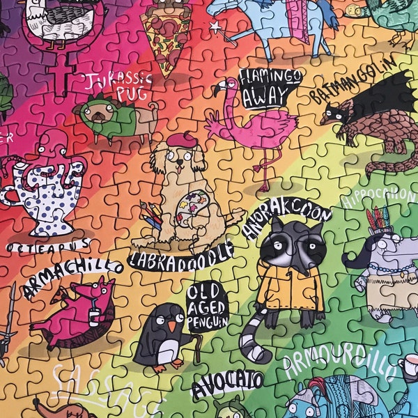 Punimals Animal Jigsaw Rainbow Jigsaw Pun Jigsaw Funny Jigsaw Katie ...