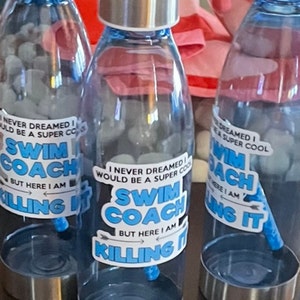 Vinyl Swim Sticker, Water Bottle Sticker, Swim Gift, Swim Team Gift ...