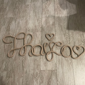 Giant Personalized Rope Wall Name for Nursery Decor, Extra Large ...