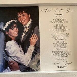 Our First Dance Custom Handmade Framed First Dance Print on Canvas ...