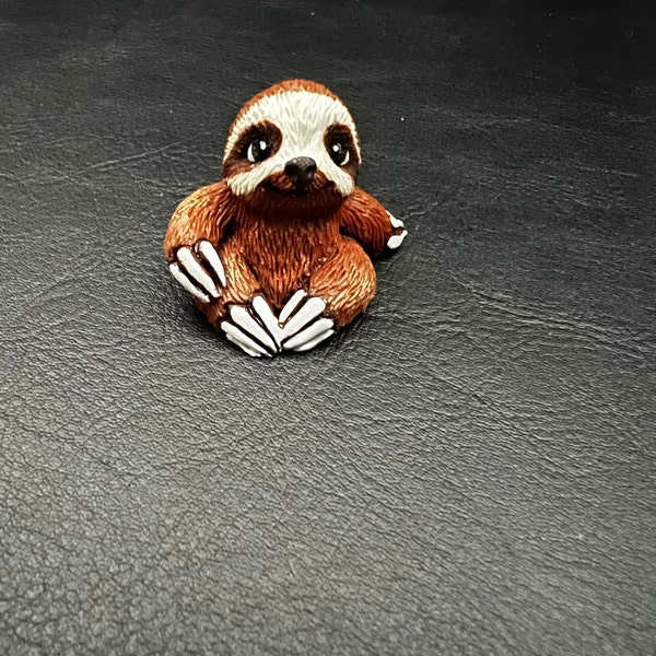 Cute Sloth Miniature, Miniature of Animal, Sloth Figurine, Baby Sloth ...