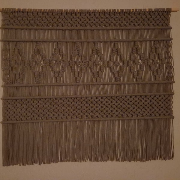 Macramé PATROON DIY Wandkleed Beginners Tutorial Zelf Een Wandhanger ...